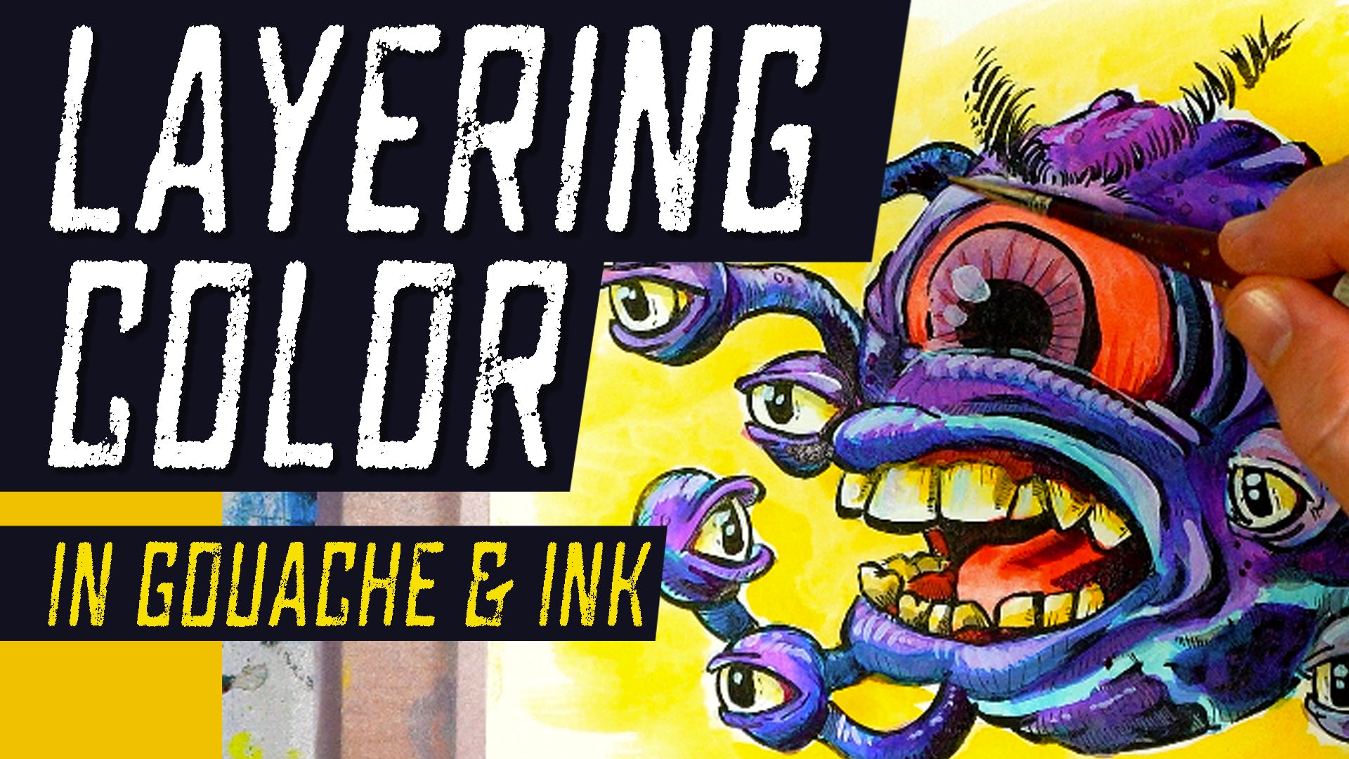 How I Use Layers to Color This Fantasy Monster Illustration (India Ink ...